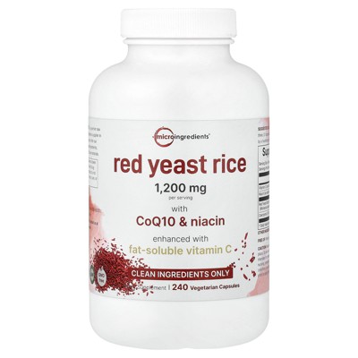 Micro Ingredients Red Yeast Rice With CoQ10 & Niacin, 240 Vegetarian ...