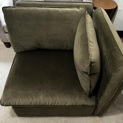 Haven Modular French Seam Corner Sofa: Upholstered Wood Frame, 1-piece ...