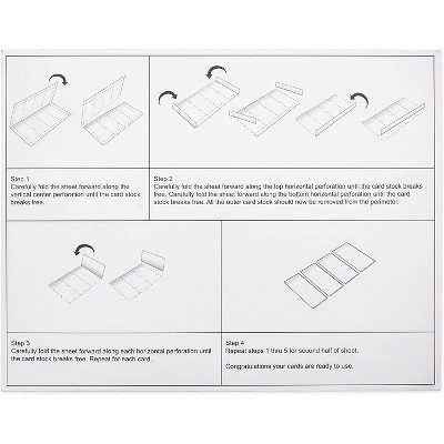 Buy Stockroom Plus 50 Sheets 500 Cards A4 Size Blue Printable Business ...