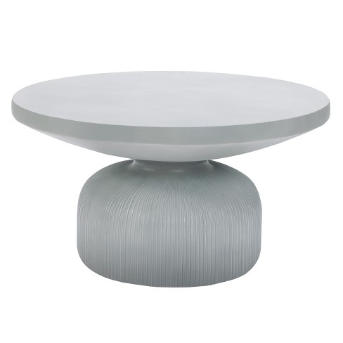 Luxenhome Modern Light Gray Mgo Round Coffee Table : Target