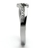 Slickblue Women Split Band Style Multi Row Ring, Black Diamond CZ ...