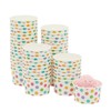 Blue Panda 50 Pack Rainbow Polka Dot Disposable Ice Cream Sundae Cups ...