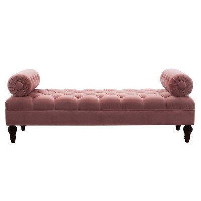 Jennifer Taylor Home Alma Tufted Flared Arm Entryway Bench, Navy Blue ...