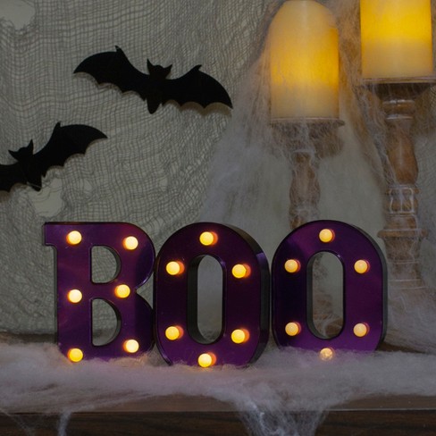 Northlight Led Lighted "boo" Halloween Marquee Sign - 6.5" - Purple ...