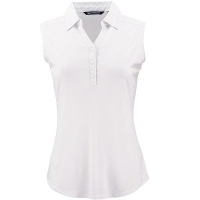 Cutter & Buck Forge Eco Stretch Recycled Womens Sleeveless Polo - White ...