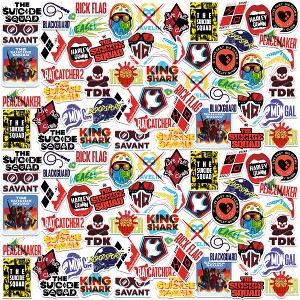 Suicide Squad 2021 Badges 100Ct Vinyl Large Deluxe Stickers Variety ...
