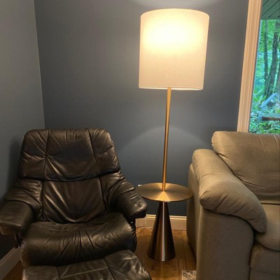 67.75"x17" Modern Floor Lamp With Table Brass - Threshold™ : Target