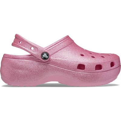 Crocs Womens Classic Platform Glitter Clogs, W4, Pink Tweed : Target