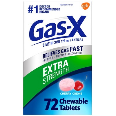 Gas-x Extra Strength Anti-gas Cherry Creme Chewable Tablets To Relieve ...