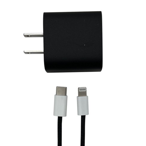 Olivia Pratt Black Solid Color Wall Charger 20w Usb-c Power Adapter ...