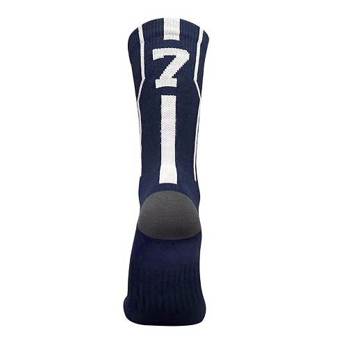 Mk Socks Player Id Jersey Number Single Crew Sock - Navy Blue, White ...