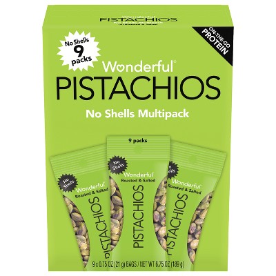 Wonderful No Shell Roasted Salted Pistachios Multipack - 0.75oz : Target
