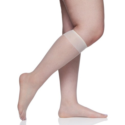 Berkshire 3 Pair Pack Queen Ultra Sheer Knee High With Sandalfoot Toe ...
