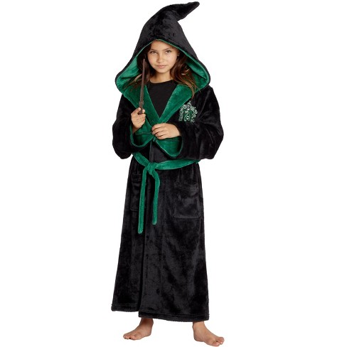 Intimo Harry Potter Hogwarts Houses Girl's Plush Robe (slytherin, X ...