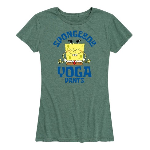 Women's Spongebob Squarepants Spongebob Yoga Pants Short Sleeve Graphic ...