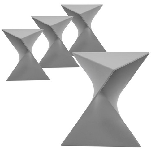 Leisuremod Side Table Accent Triangular Versatile Abs Plastic End Table ...