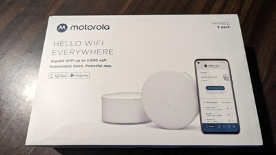 Motorola Wifi 6 Mesh System 1.8 Gbps Plus Intelligent Mesh System - 2pk ...
