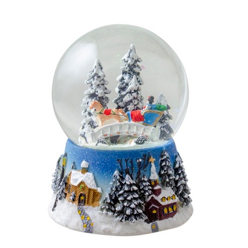 Northlight Winter Forest Sleigh Ride Musical Christmas Snow Globe - 5. ...