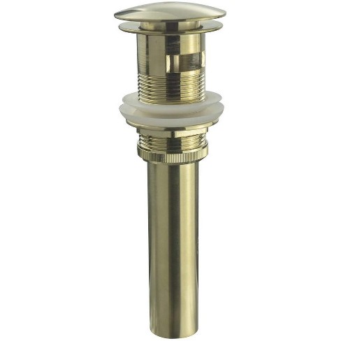 Fine Fixtures Pop-up Bathroom Sink Drain With Overflow, Satin Brass ...