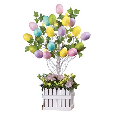 Northlight 10ct Pastel Easter Eggs String Light Set, 7.25ft White Wire ...
