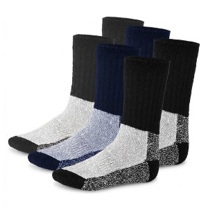 Debra Weitzner Men’s Thermal Wool Grip Crew Socks – Non-Slip Warm Gray ...