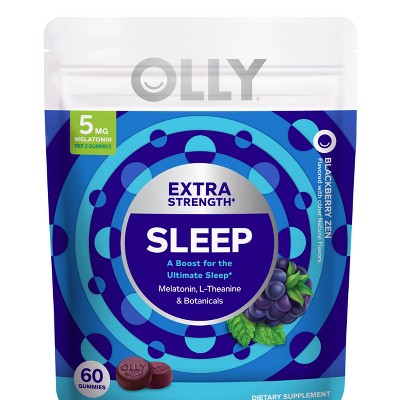Olly Extra Strength Sleep Gummies With 5mg Melatonin - Blackberry Zen ...
