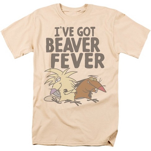 Angry Beavers Beaver Fever Adult T Shirt, Cream, Large : Target