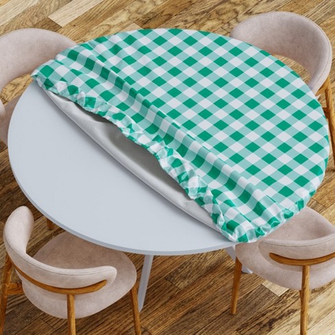 Round Tablecloth -fitted With Elastic, Vinyl With Flannel Back, 60 ...