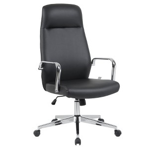 Leisuremod Flux Ergonomic Leather Office Chair, High-Back Executive ...