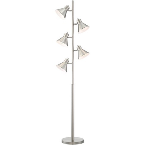 360 Lighting Modern Floor Lamp 5-light Tree 70" Tall Brushed Nickel ...