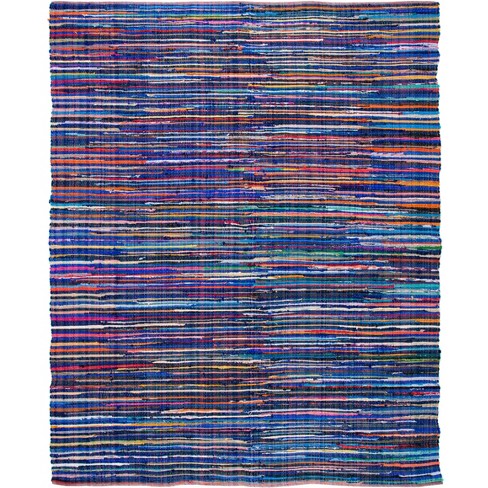 Rag Area Rug Rar240 Hand Woven Area Rug - Blue/multi - 8'x10 ...