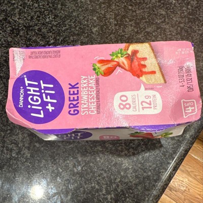 Light + Fit Nonfat Gluten-free Strawberry Cheesecake Greek Yogurt - 4ct ...