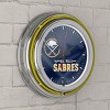 Buffalo Sabres Watermark Retro Neon Wall Clock : Target