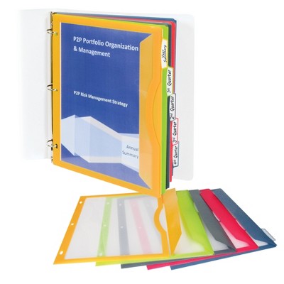 C-line® Super Heavyweight Poly Binder Pockets With Write-on Index Tabs ...