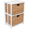 Birdrock Home Seagrass 2-tier File Cubby Cabinet - Natural : Target