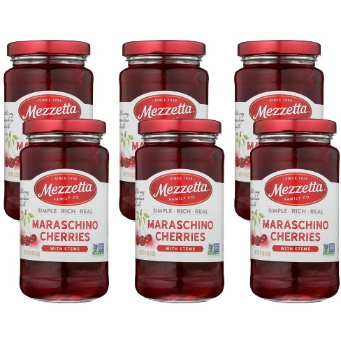 Mezzetta Maraschino Cherries With Stems - Case Of 6/11 Oz : Target