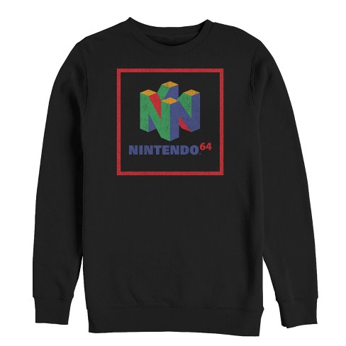 Men's Nintendo Classic N64 Logo Frame Sweatshirt - Black - X Large : Target