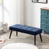 Westintrends Velvet Tufted Bedroom Bench For Living Room & Entryway ...