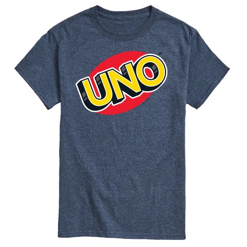 Men's Uno Logo Short Sleeve Graphic T-shirt - Heather Blue - Large : Target