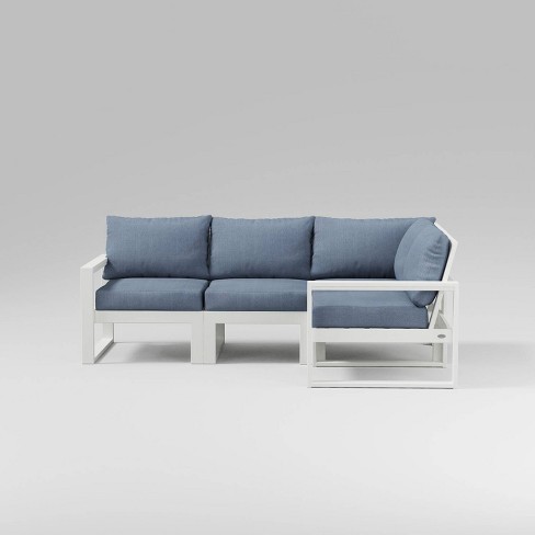 Polywood 4pc Edge Modular Deep Seating: Fade-resistant All-weather Sofa ...