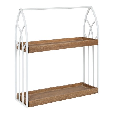 Kate And Laurel Castille Rectangle Wood Accent Shelf, 20x7x22, White ...