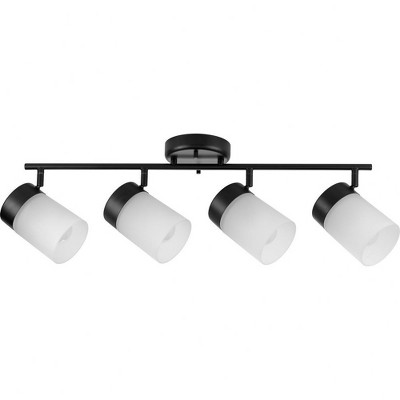 Progress Lighting Quadrant 4-light Led Matte Black Flush Mount Ceiling ...