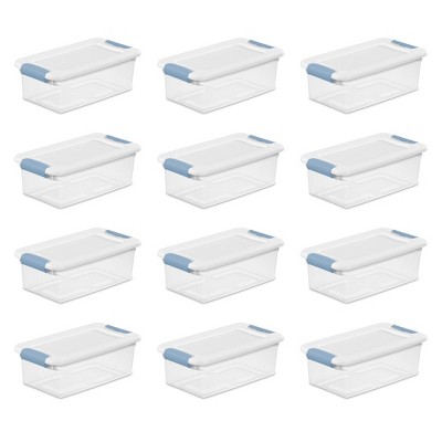 Sterilite 15 Qt Latching Storage Box, Stackable Bin With Latch Lid ...