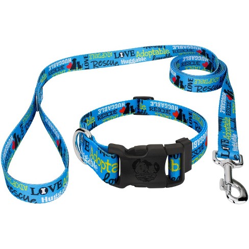 Country Brook Petz Deluxe Blue Loveable Rescue Dog Collar And Leash (1 ...