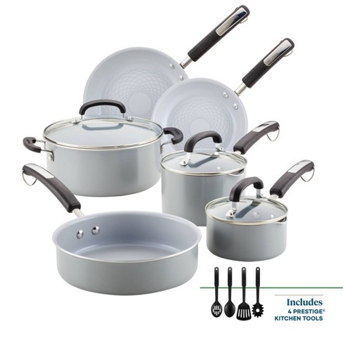 Farberware Eco Advantage 13pc Ceramic Nonstick Cookware Set Gray ...