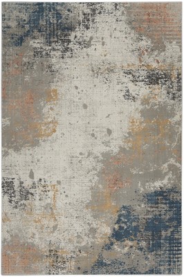 Nourison Rustic Textures Vintage Indoor Area Rug Grey/blue 5'3" X 7'3 ...