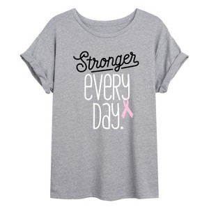 Women's - Instant Message - Stronger Every Day Oversized Graphic T ...