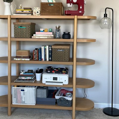 57" Portola Hills 5 Shelf Horizontal Bookcase - Threshold™ Designed ...