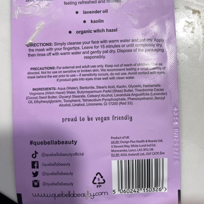Que Bella Relaxing Lavender Mud Mask - 0.5oz : Target