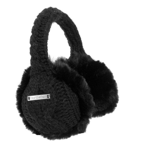 Turtle Fur Women's Ear Muffin Faux Fur Lined Earmuffs, Black : Target